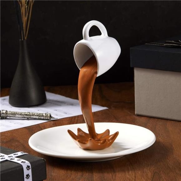 Kitchen | Floating Spilling Coffee Cup Magic Pouring Splash Cafe ...